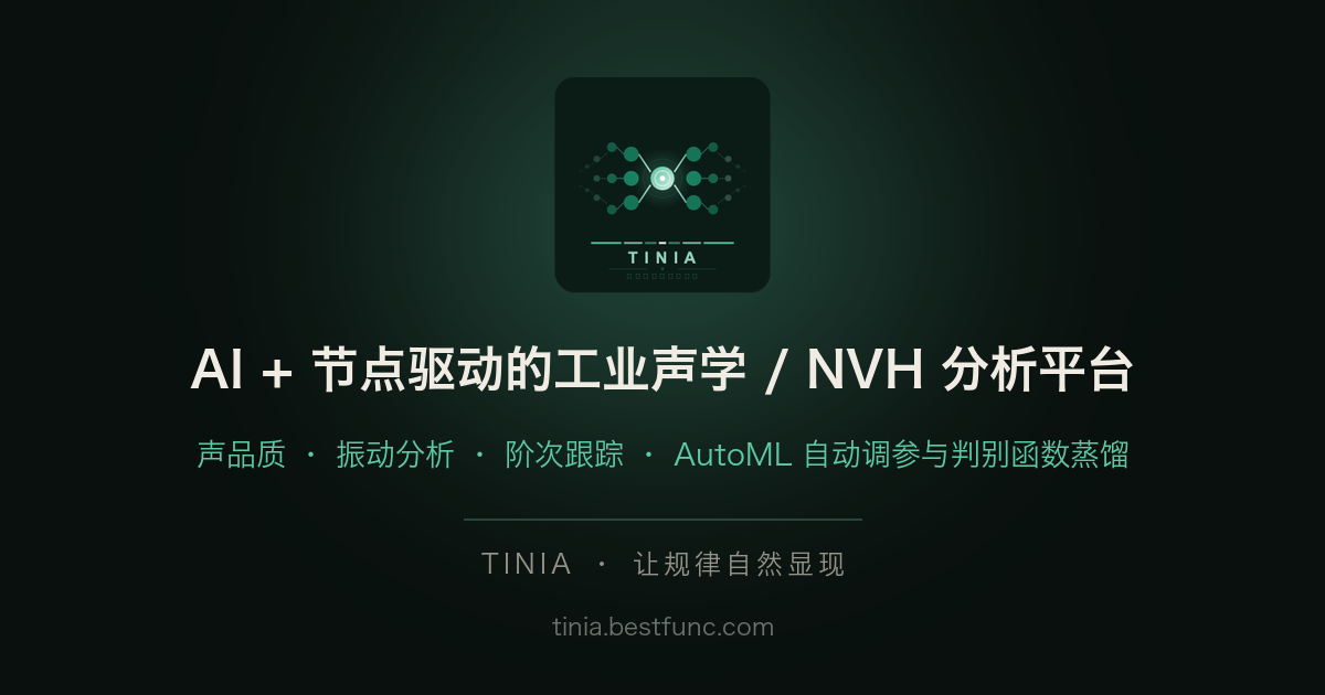 Product Features · Tinia · Industrial Acoustics / NVH Data Analysis ...